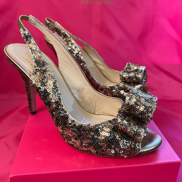 kate spade | Shoes | Kate Spade Italian Leather With Sequin And Bow ...